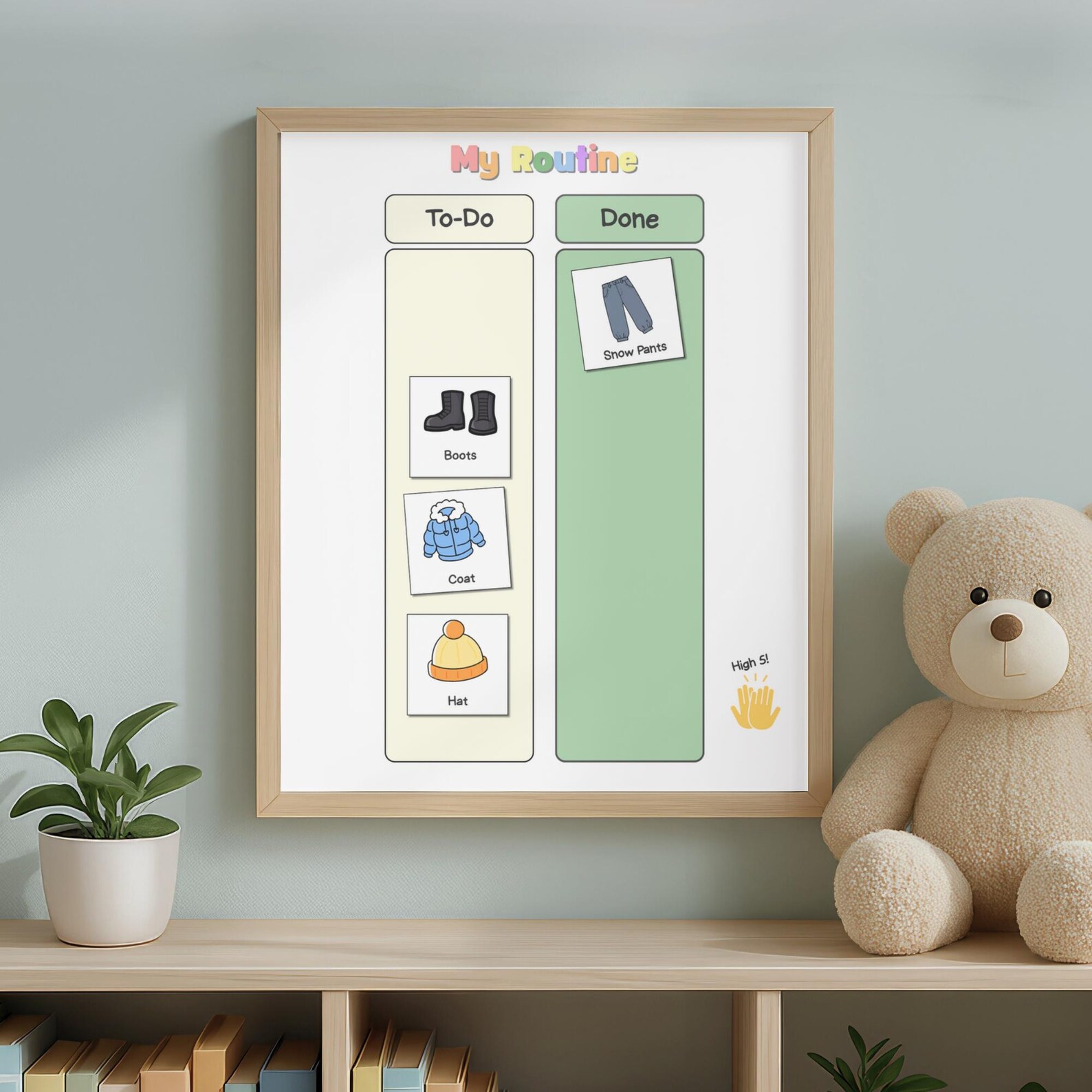 Kids To-do/done Chart | Neutral Boho Visual Routine (digital Download ...
