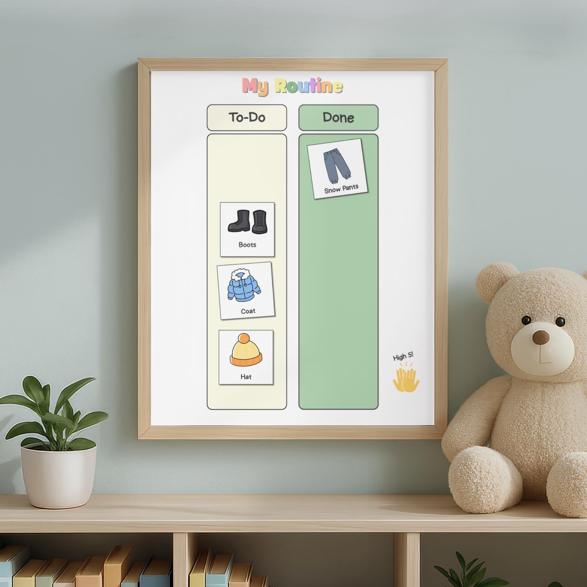Kids To-do/done Chart | Neutral Boho Visual Routine (digital Download ...
