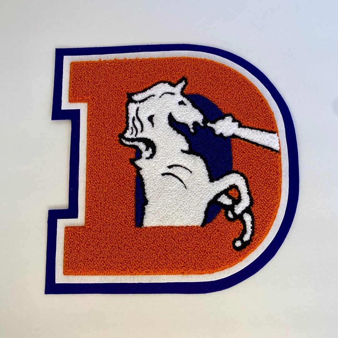 Denver Broncos Vintage “D” Mascot Chenille Patch – Throwback Double ...
