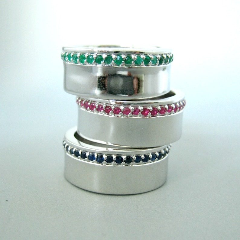 Fire Cracker Red Ruby Eternity Band Ruby Eternity Ring Wide - Etsy