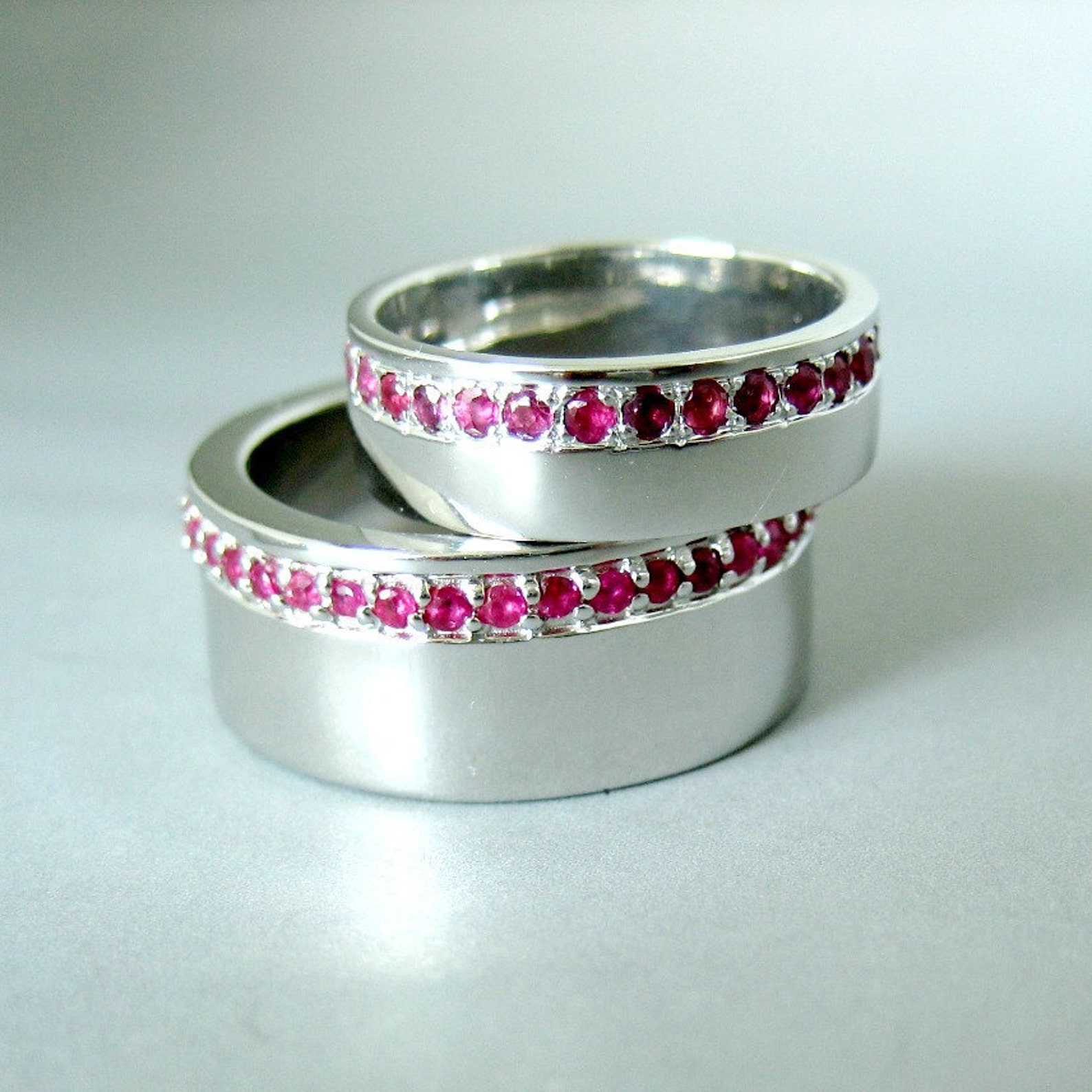 Fire Cracker Red Ruby Eternity Band Ruby Eternity Ring Wide - Etsy