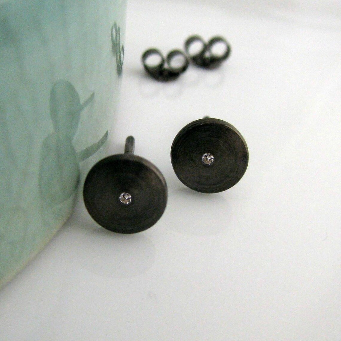 Men's Stud Earrings, Diamond Button Stud Earrings, Men's Stud Earrings ...