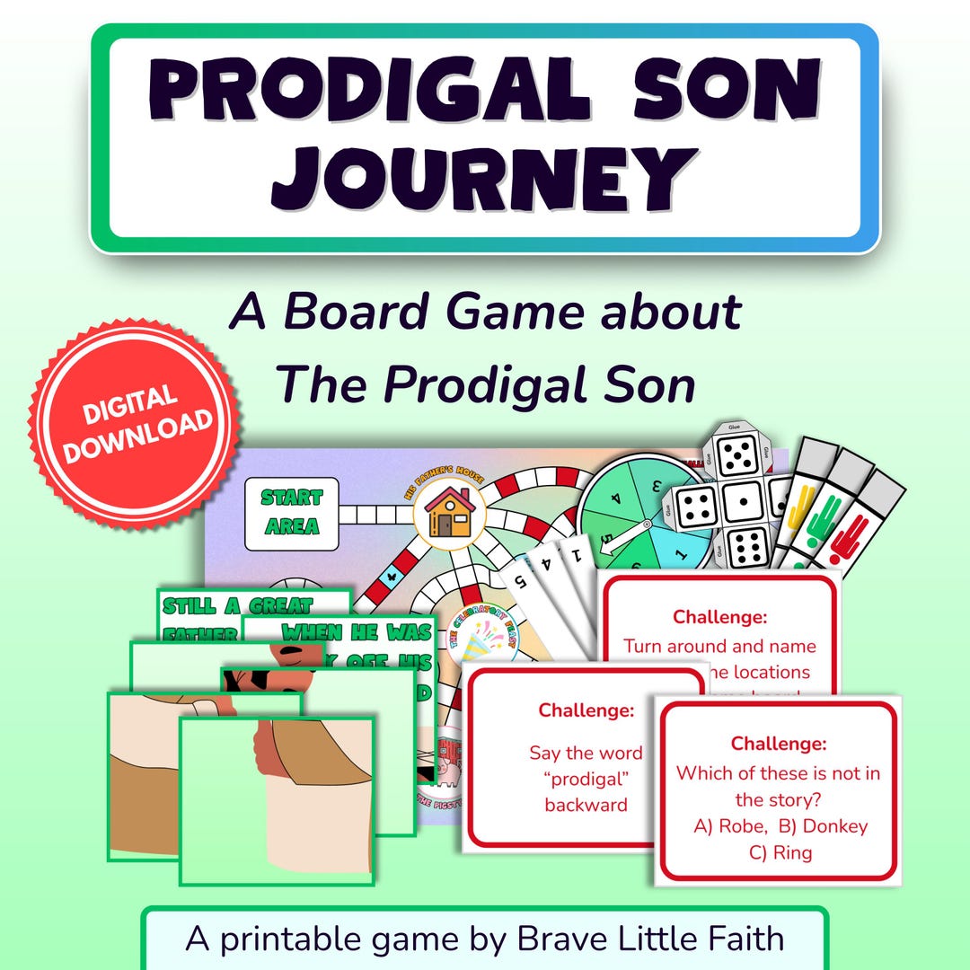 Printable Christian Board Game for Kids | Prodigal Son Journey | the ...