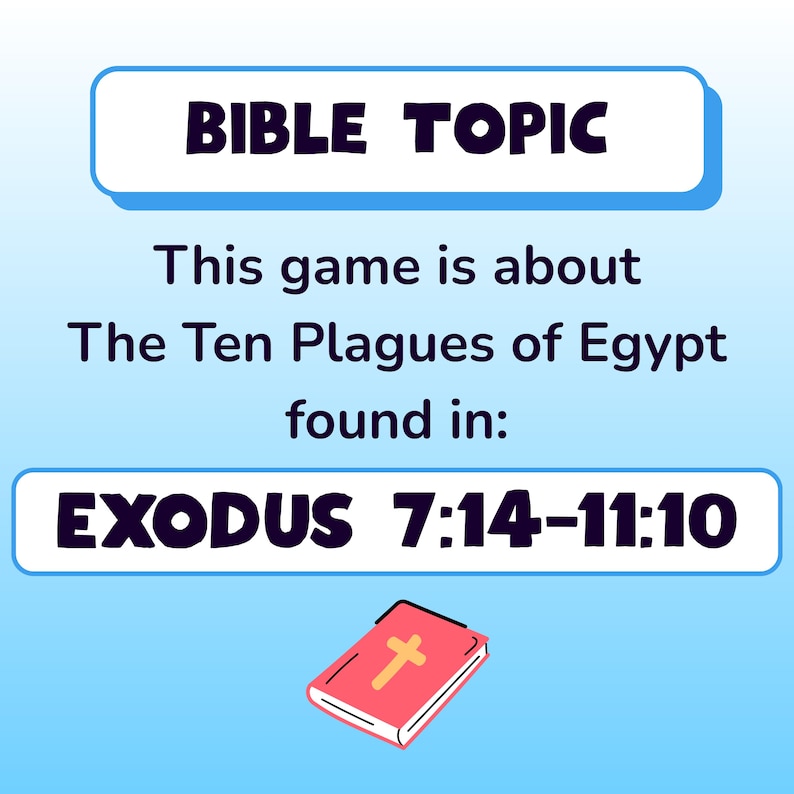 10 Plagues of Egypt Printable Sunday School Card Game | 10 Plagues ...