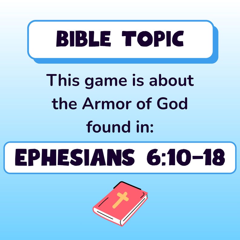 Armor of God Printable Bible Game | Armor Dash | Active-play Sunday ...