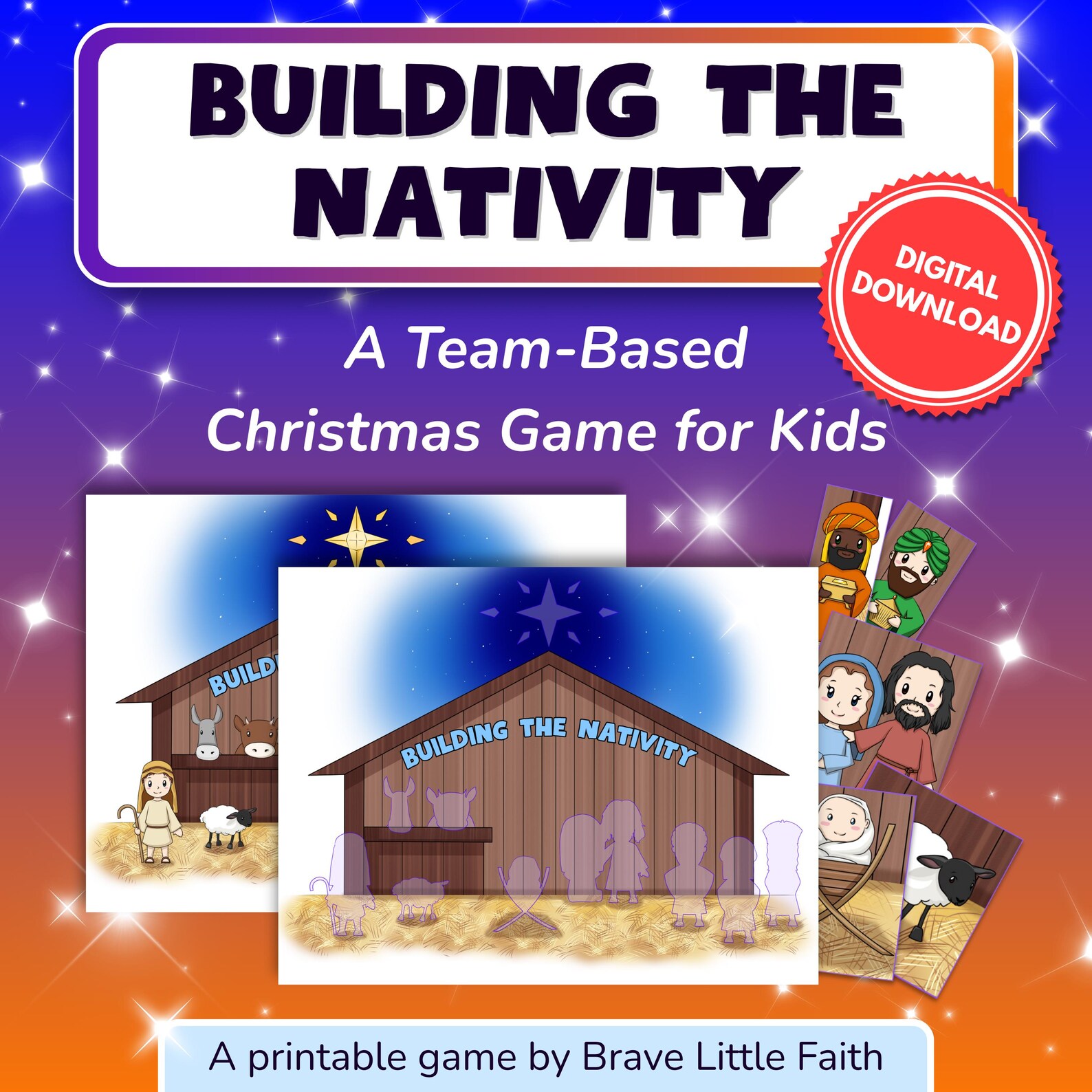 Printable Nativity Christmas Game for Kids | Building the Nativity ...