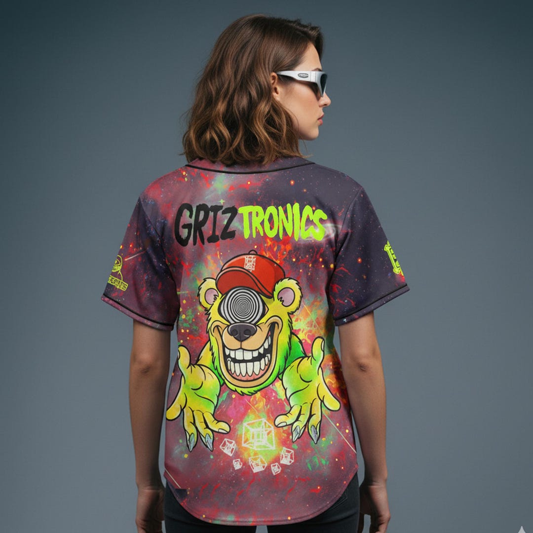 GRIZTRONICS Edm Rave Jersey for Festivals - Galactic Bass Edition - Etsy