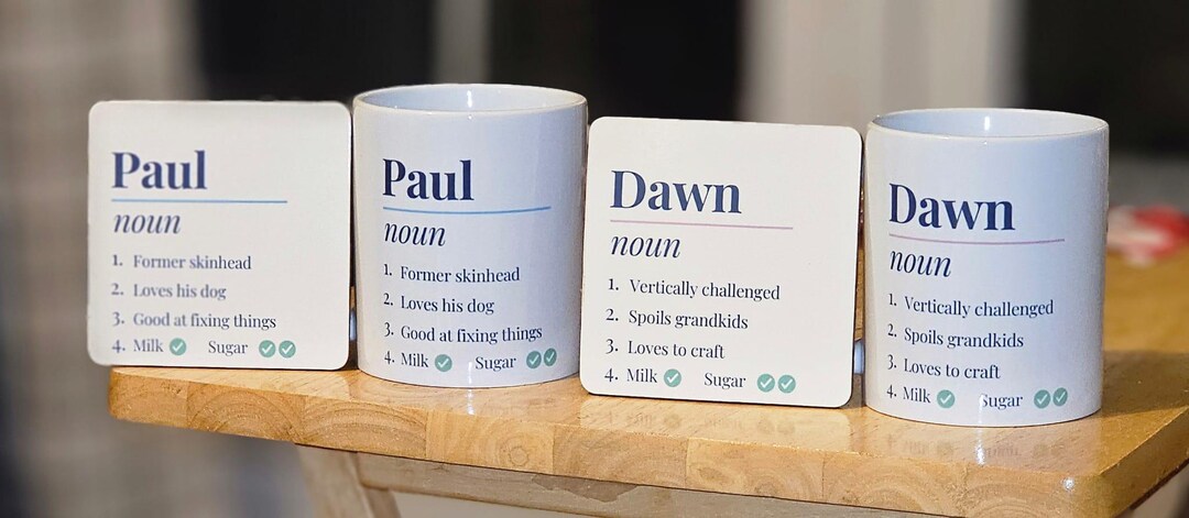 Personalized Name Definition Mug, Custom Dictionary Style Gift - Etsy