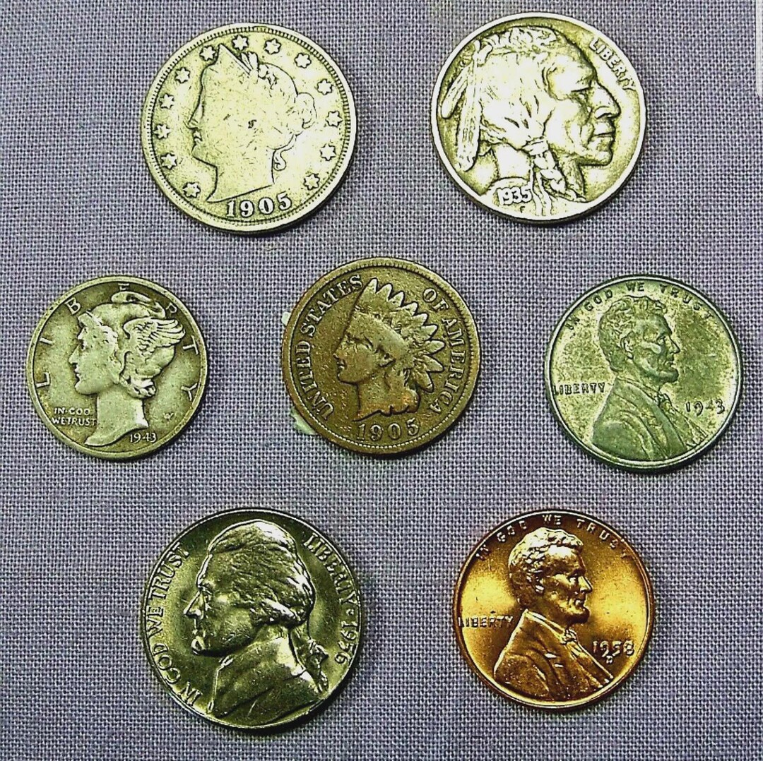 Old US Coin Lot of 7 – Mercury Silver Dime Starter Collection, No Junk ...