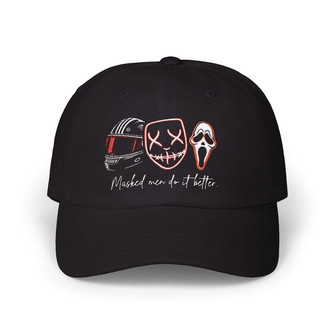 Classic Black Dad Cap With Graphic Design, Casual Hat for Men, Trendy ...