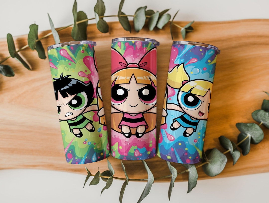 Powerpuff Girls Tumbler Wrap PNG | Cartoon Sublimation Design | 20oz ...