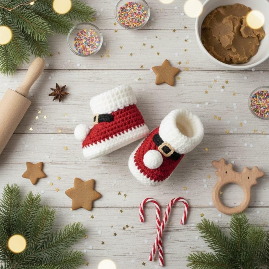 Santa Boots Crochet Pattern PDF | Christmas Booties Amigurumi | Holiday ...