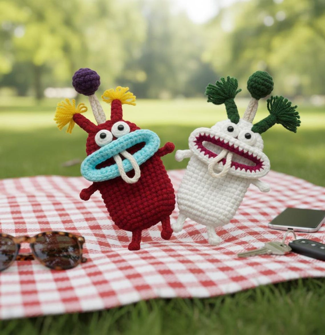Monster Key Cover Crochet Pattern PDF | Big Mouth Key Cozy | Cute ...
