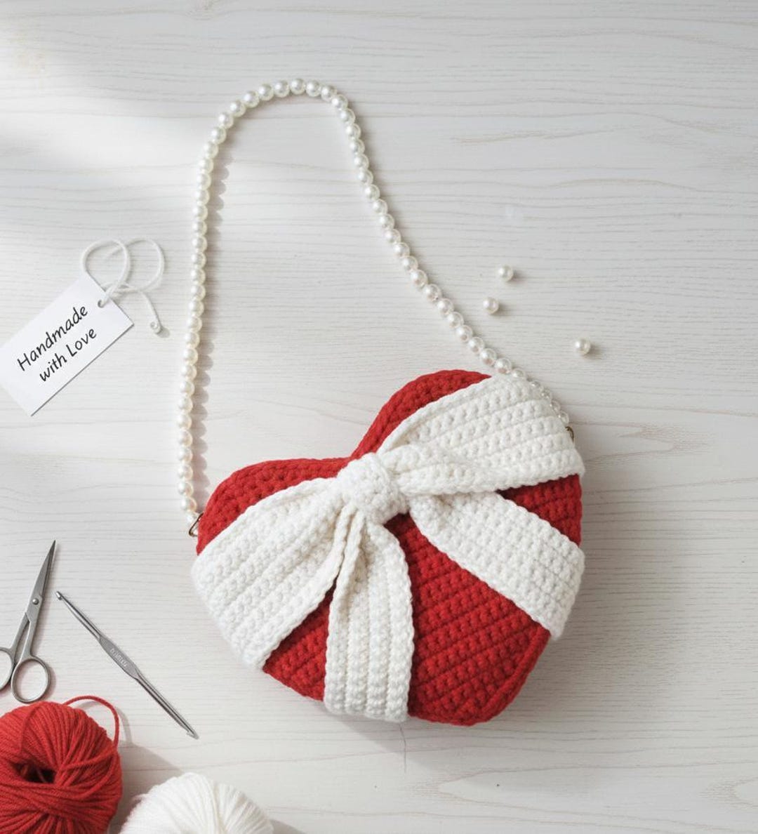 Heart Bag Crochet Pattern PDF | Cute Heart Purse Crochet Pattern ...