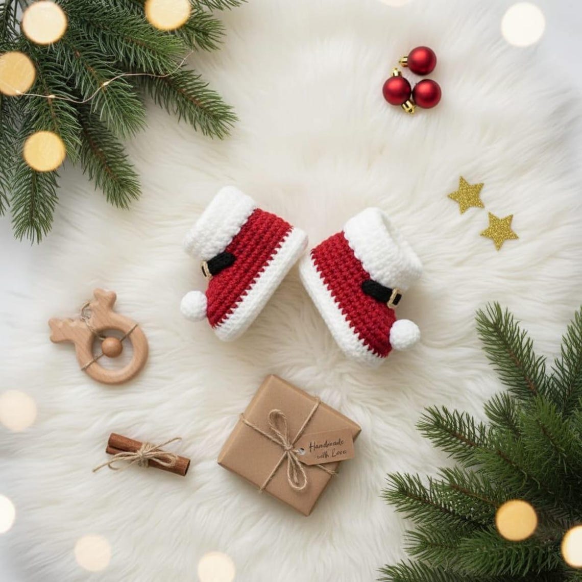 Santa Boots Crochet Pattern PDF | Christmas Booties Amigurumi | Holiday ...