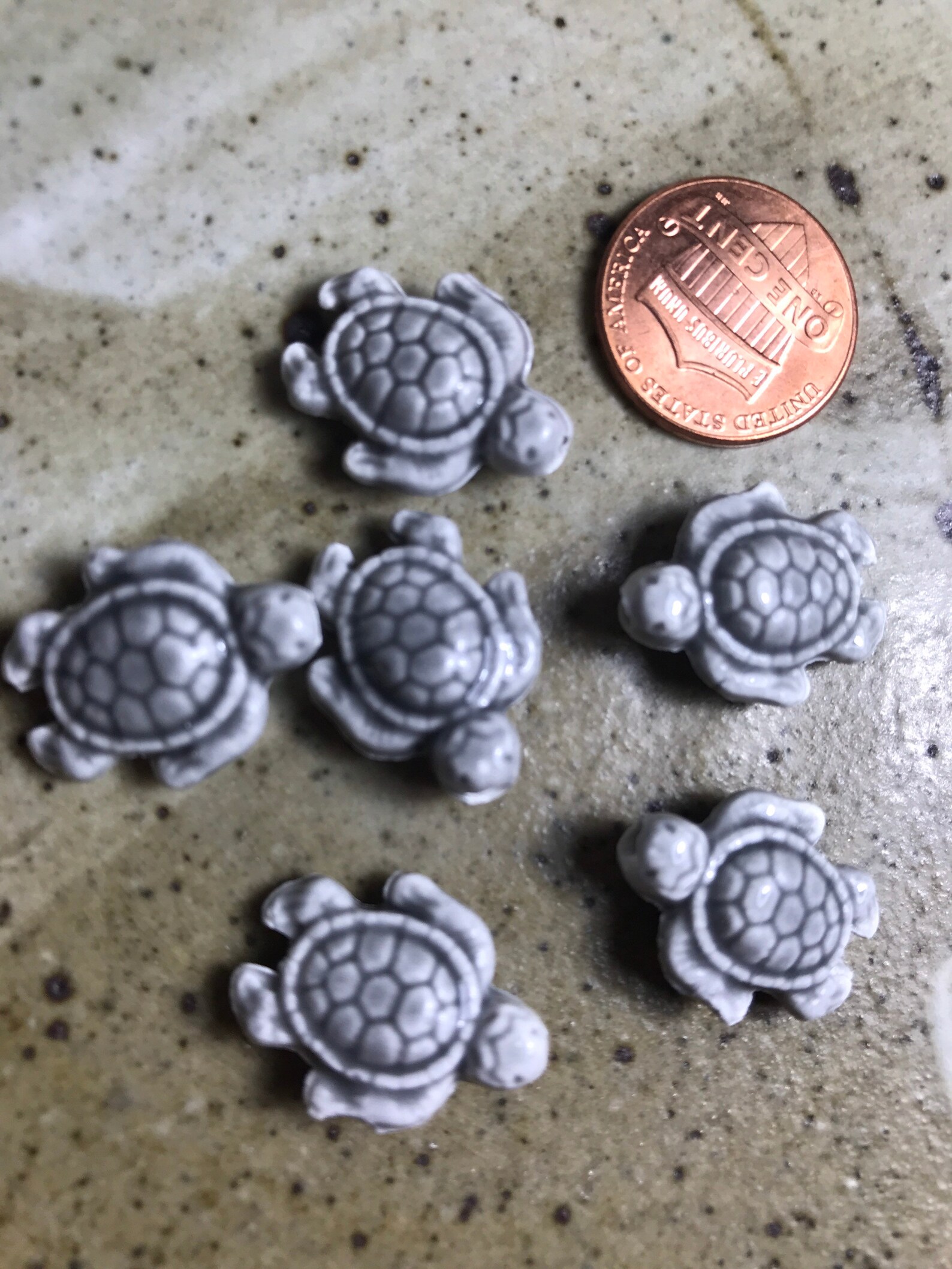 19 Mm X 15 Mm Gray Glass Turtle Beads for Jewelry Making Qty - Etsy