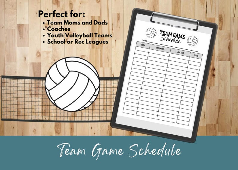 Editable Volleyball Template Bundle Includes Roster, Game Schedule ...