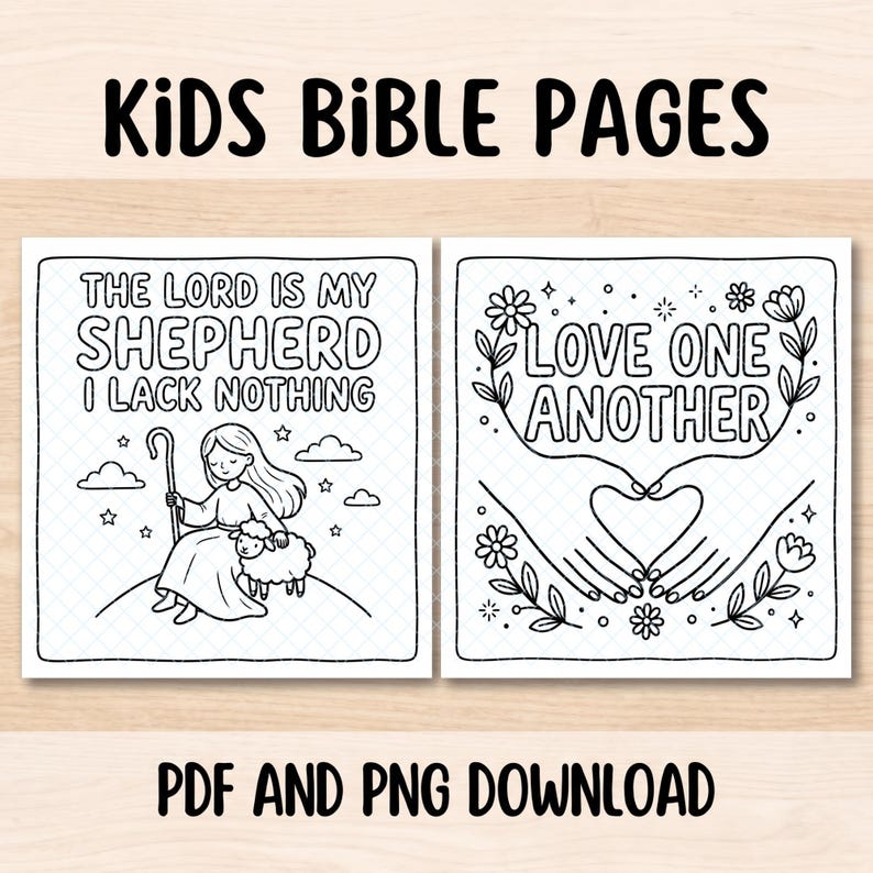 Kids Bible Coloring Pages | Christian Sunday School Activity (PDF ...