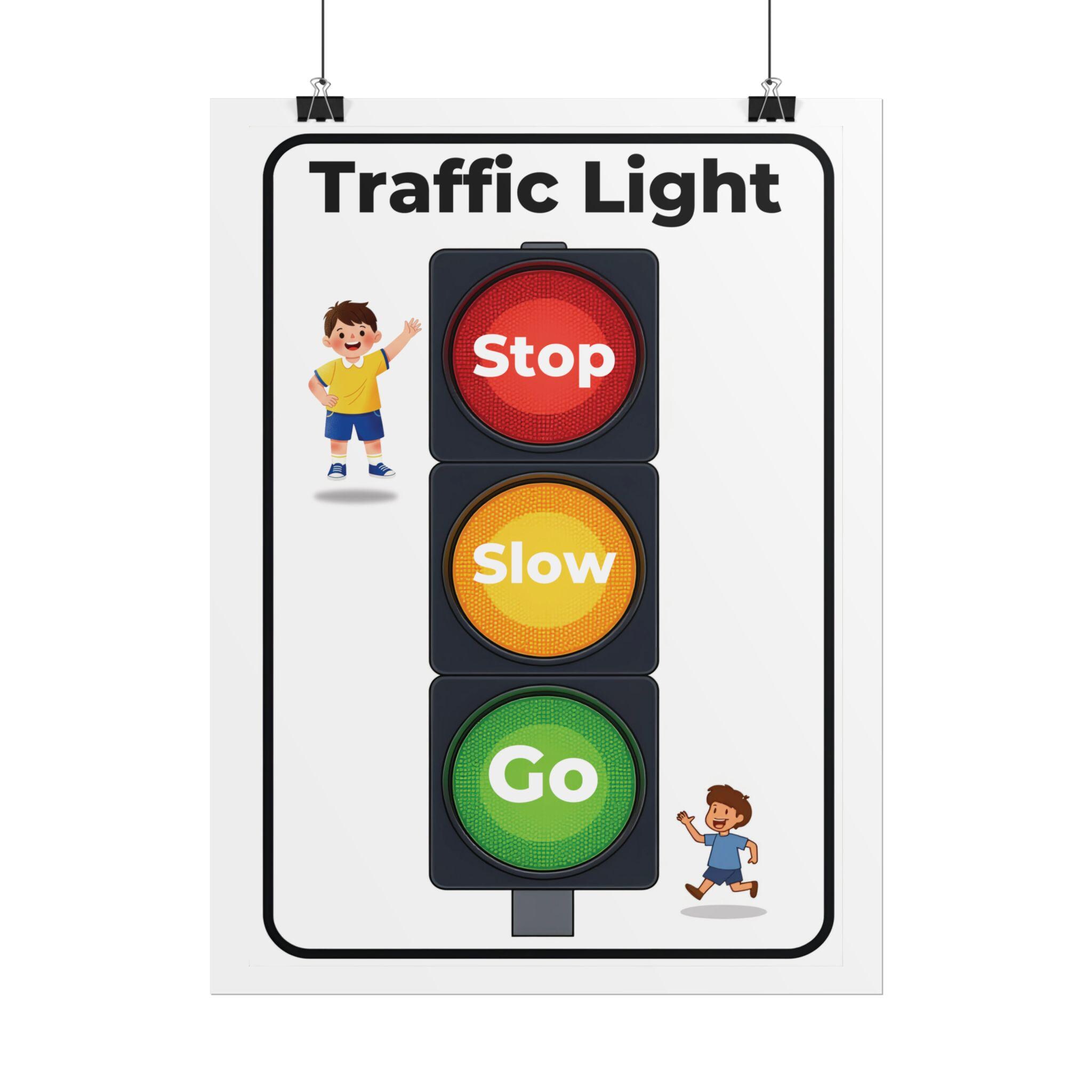 Traffic Light Rolled Posters | Stop Slow Go Classroom Poster | Posters ...