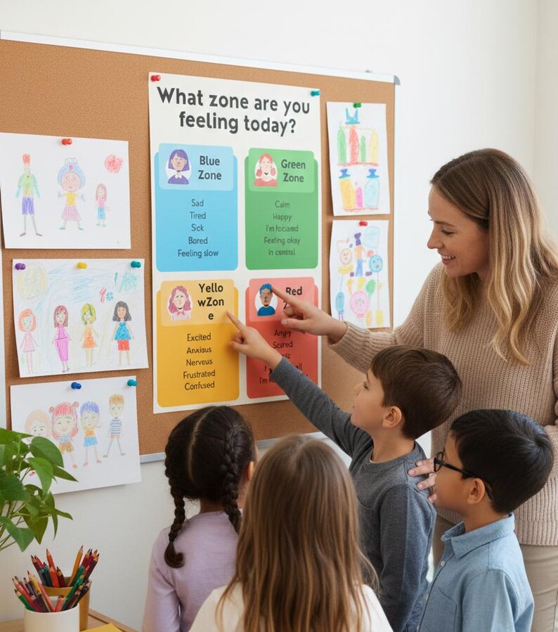 What Zone Are You Feeling Today Poster, Emotional Regulation Chart for ...