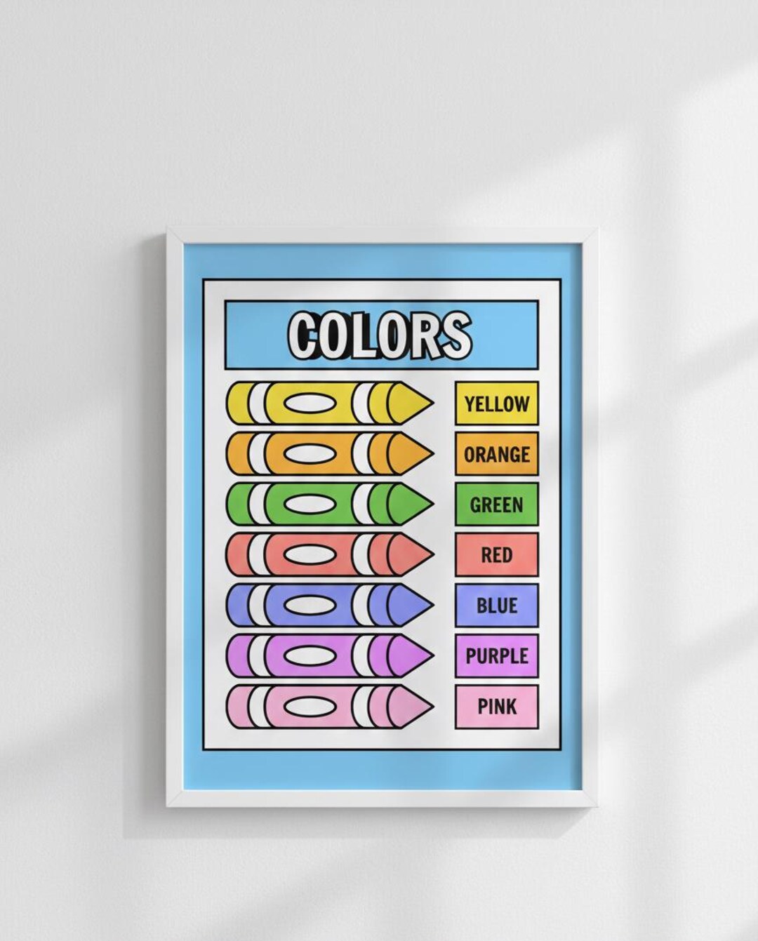 Colors Crayons Poster | Rolled Posters - Etsy