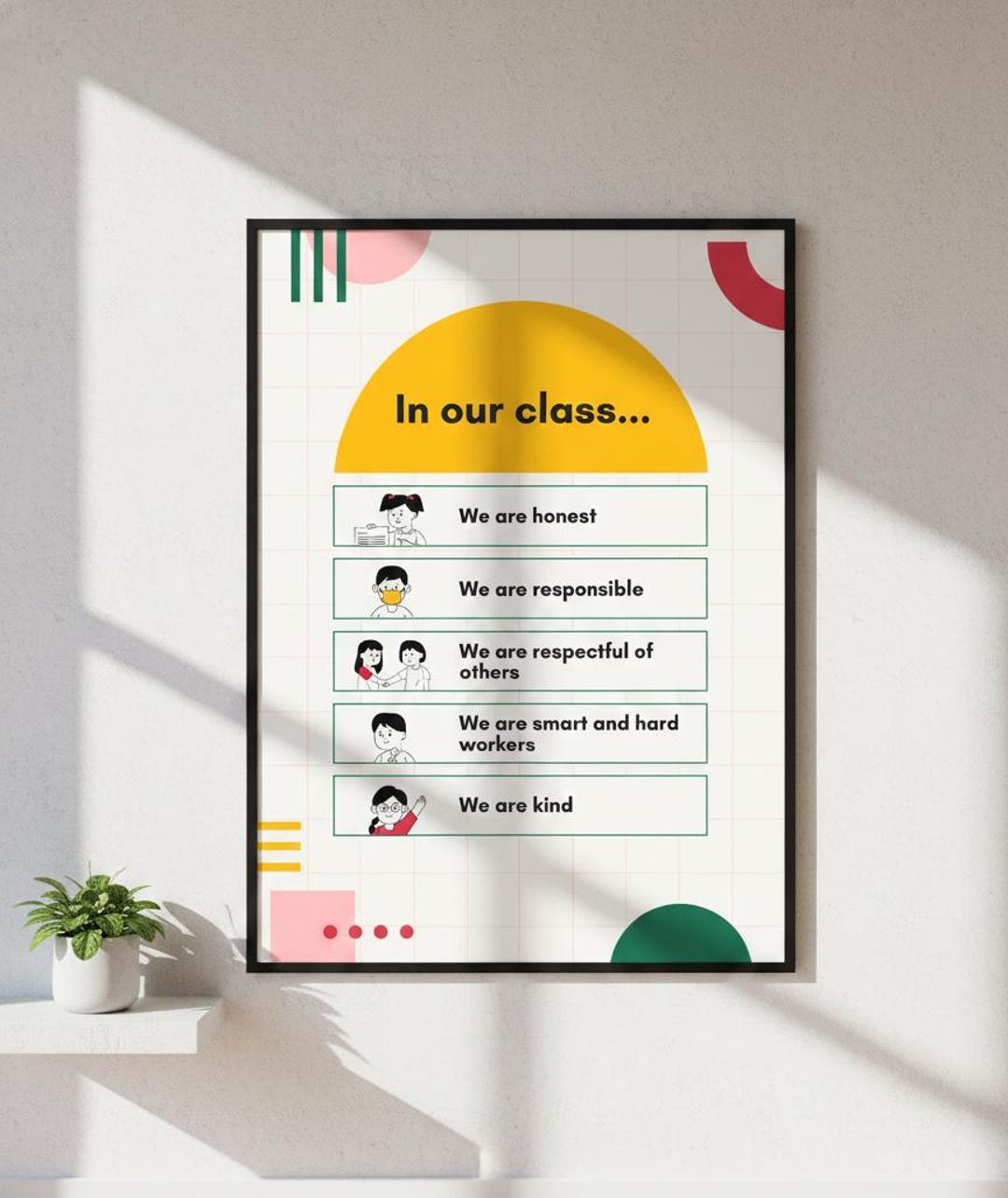 Classroom Rules Poster, Character Education, Elementary School Decor ...