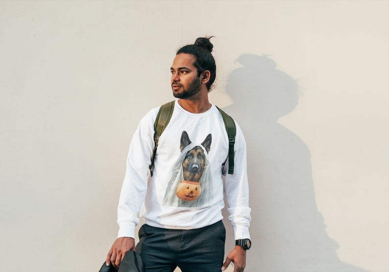 German Shepherd Ghost PNG, Funny Spooky Dog Shirt PNG, Halloween ...