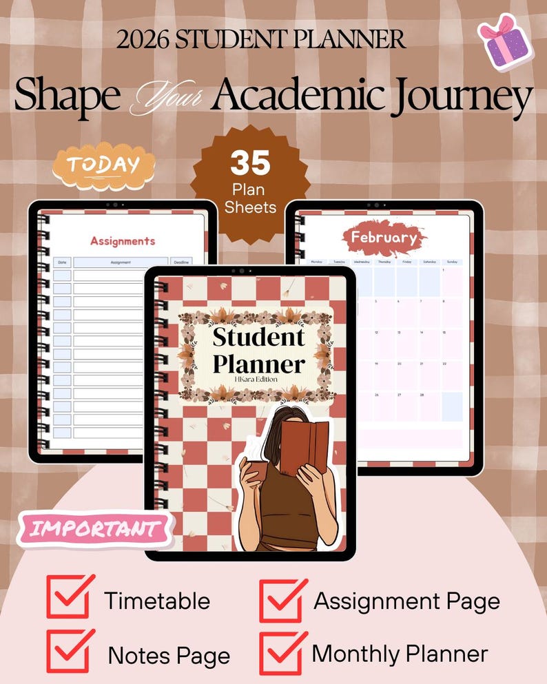 2026 Student Digital Planner | Assignment & Timetable Tracker (PDF) - Etsy