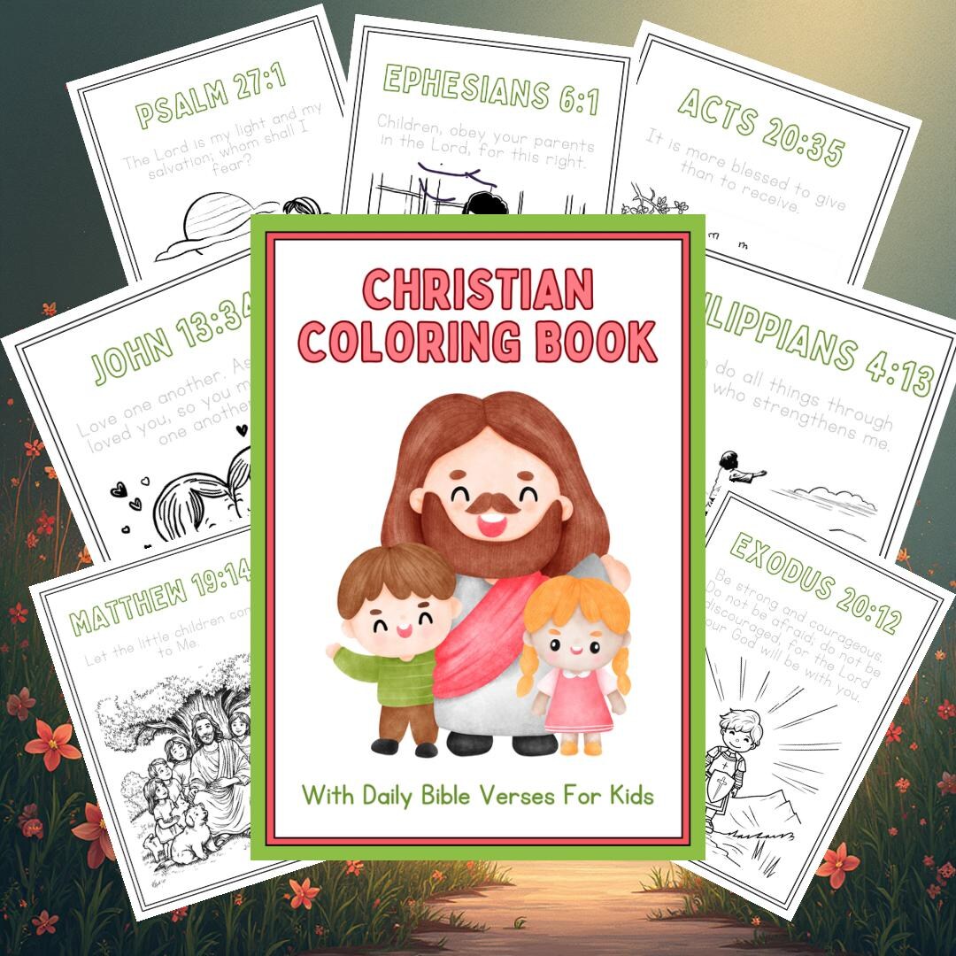 Christian Coloring Book for Kids: Traceable Bible Verses (digital ...