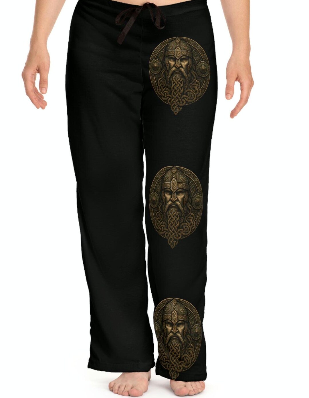 Viking Beard Medallion Pajama Pants | Nordic Norse Mythology Loungewear ...