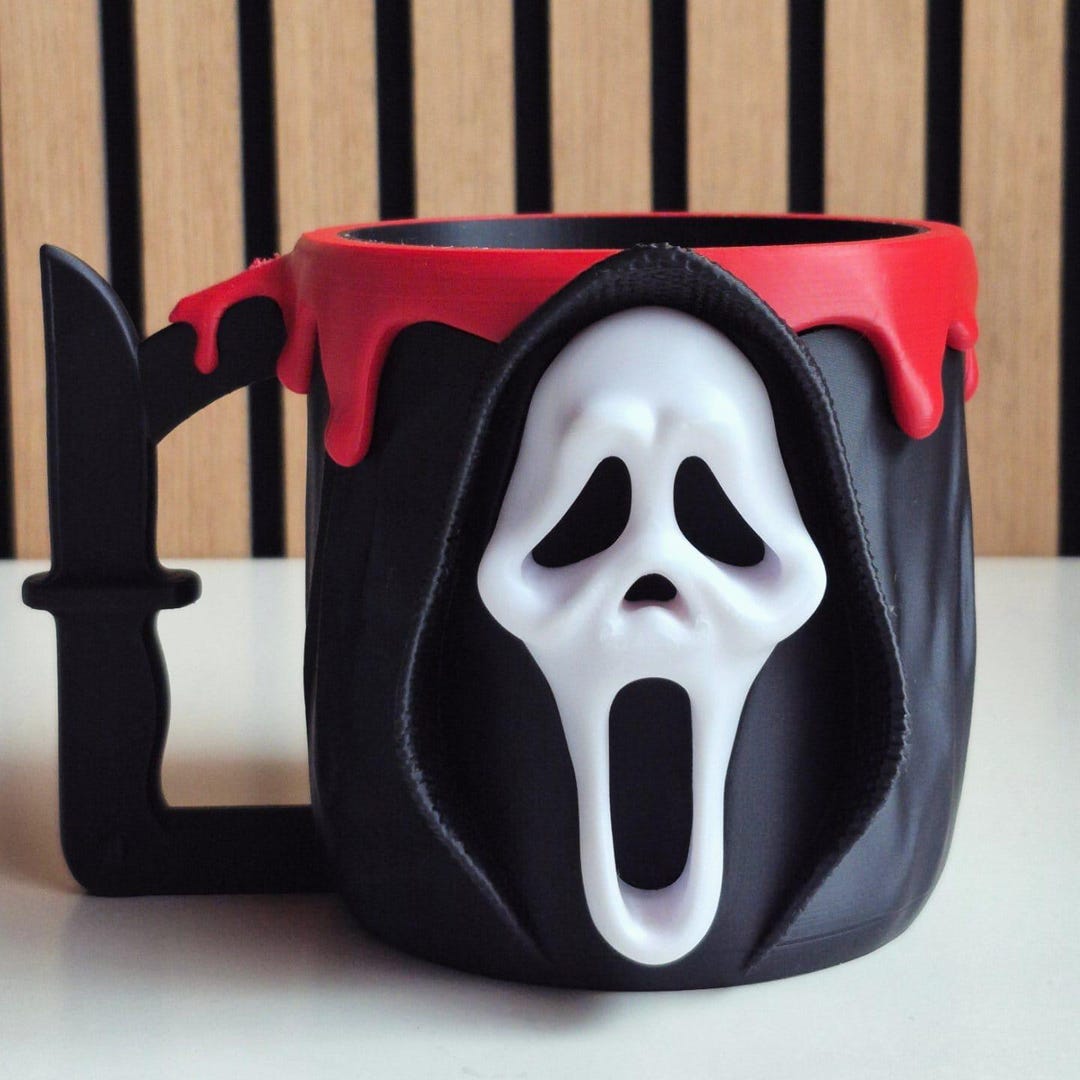 Ghostface Ice Cream Pint Holder & Knife Set | 3D Decorative Ice Cream ...