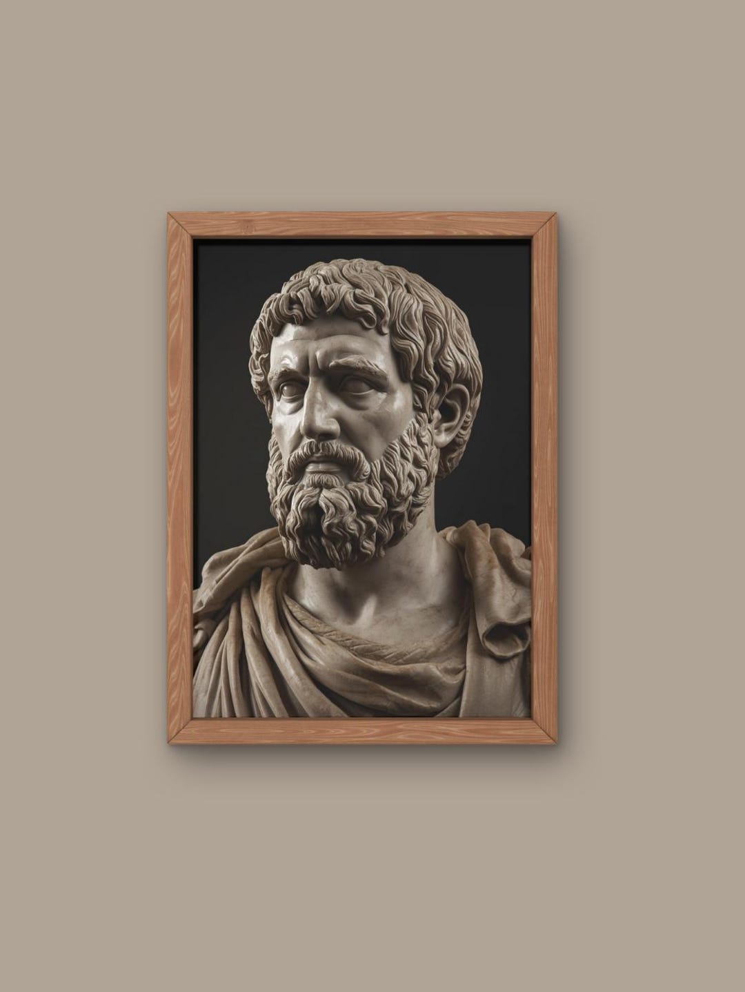 Greek Philosopher Bust Print, Renaissance Statue Poster (digital ...