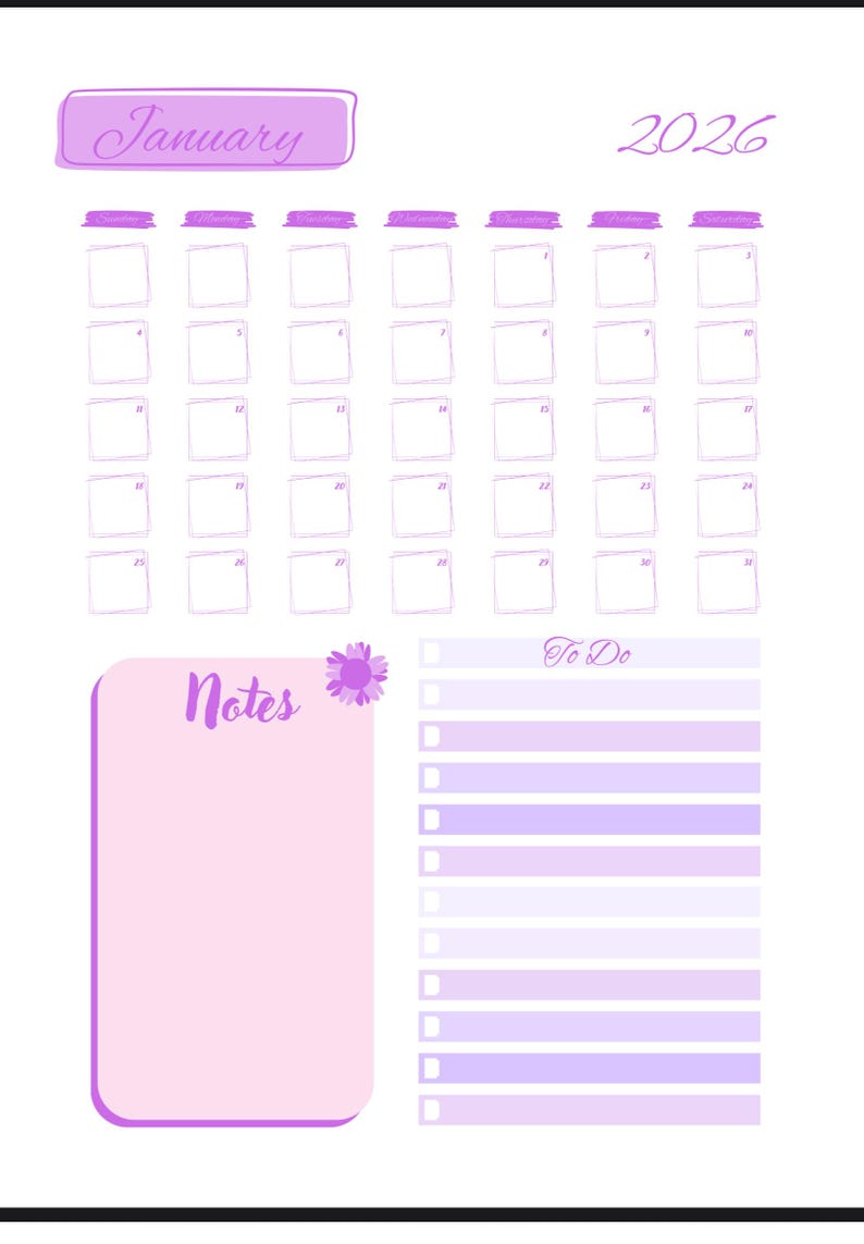 2026 Printable Planner | Budget Tracker | Minimalist Digital Download ...