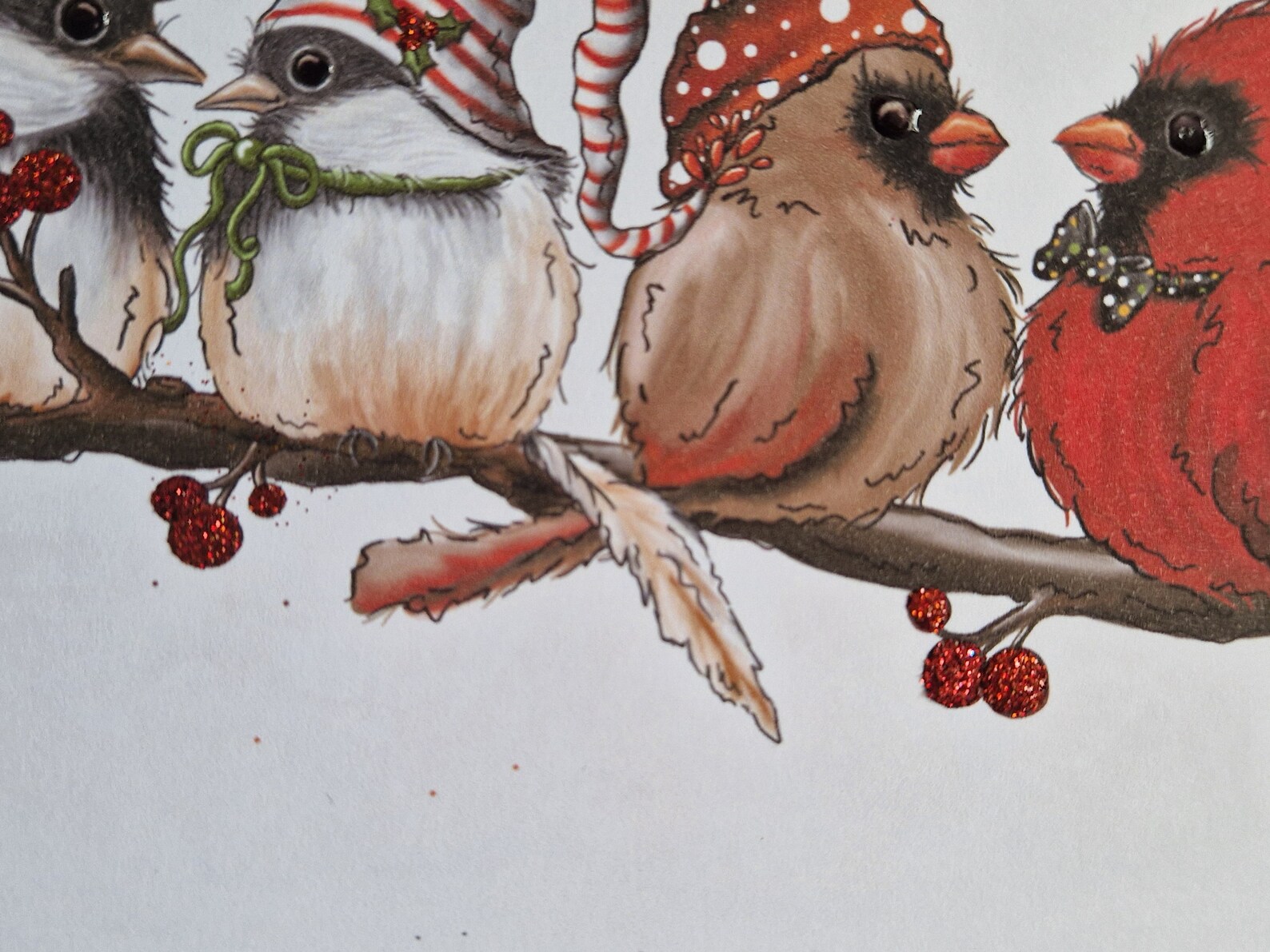 Personalisable Bird Christmas Card, Birds Christmas Card, Christmas ...