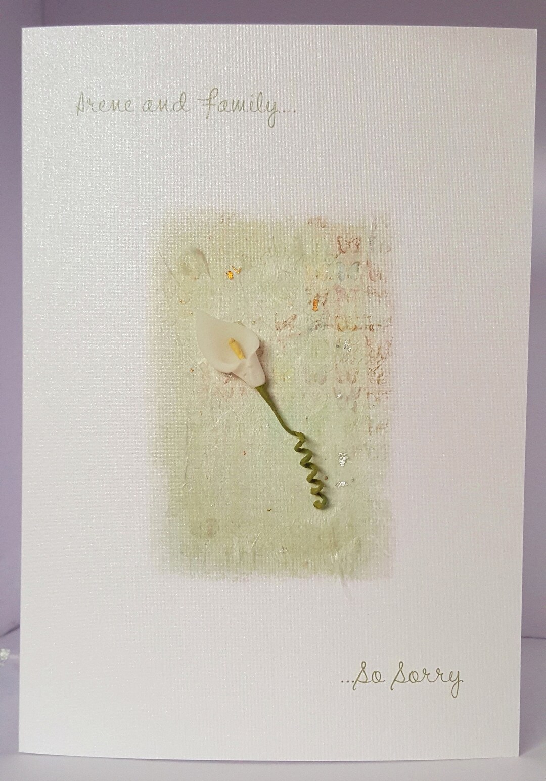 Sympathy Card, Can Be Personalised Inside and Out, Bereavement Card ...