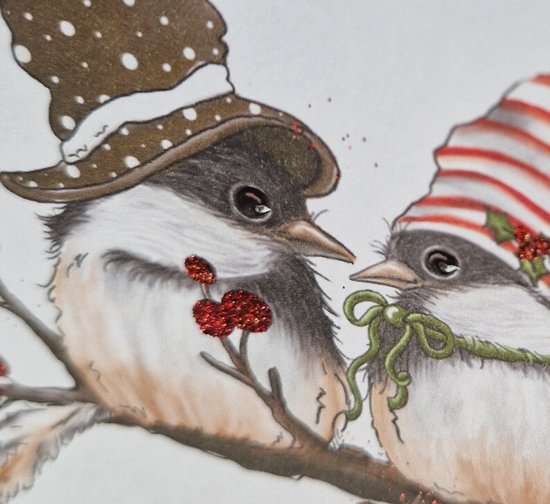 Personalisable Bird Christmas Card, Birds Christmas Card, Christmas ...