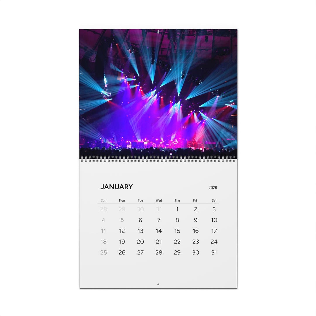 2026 Phish Wall Calendar - Jam Band Concert Art - Monthly Wall Planner ...
