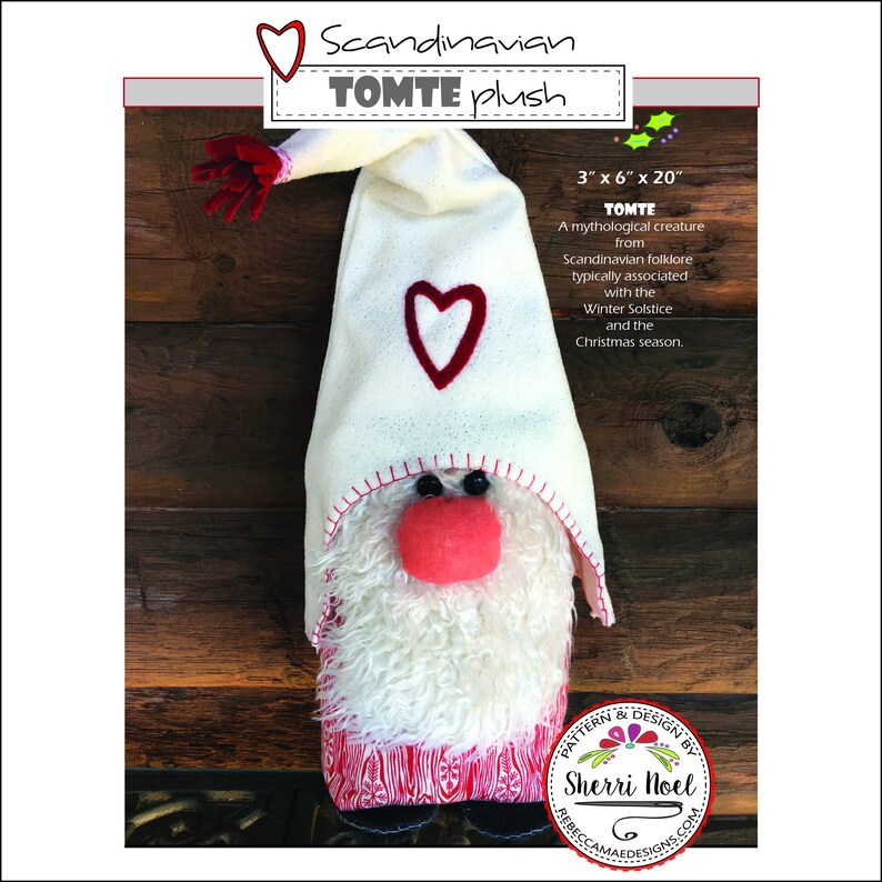 Tomte Nisse Gnome Plush Sewing Pattern - Etsy