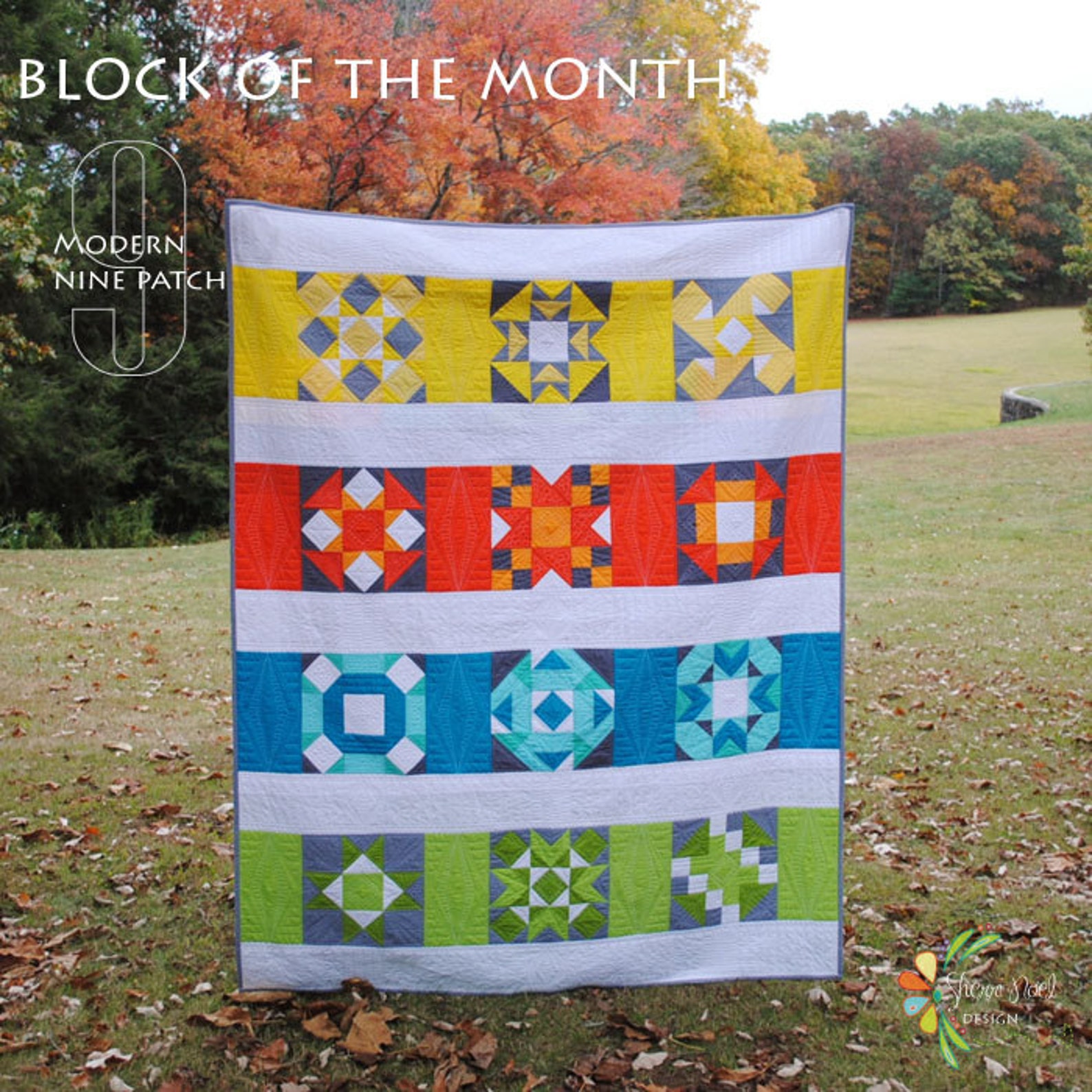 Modern Block of the Month Quilt Pattern ~ the Power of 9 - Etsy
