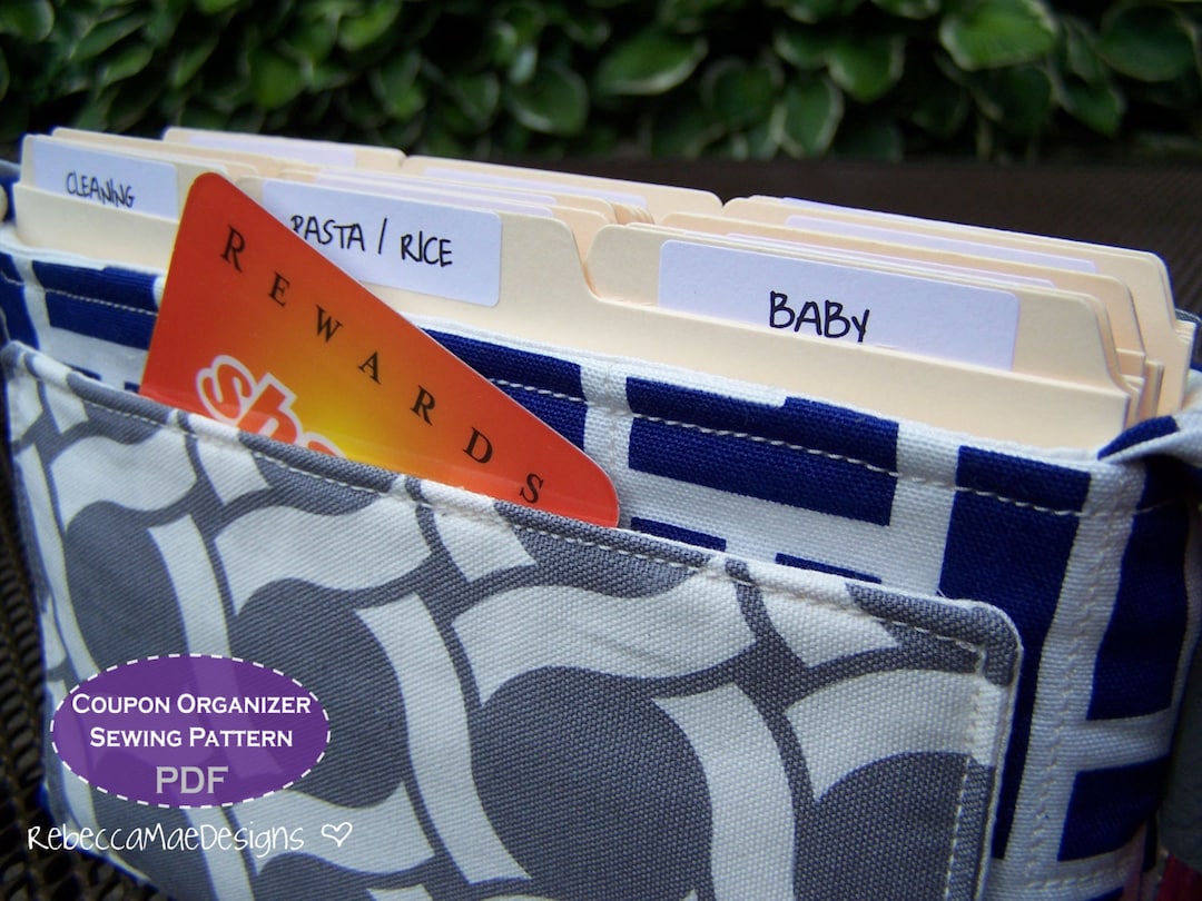 Quilted Coupon Organizer SEWING PATTERN - Diy PDF Pattern for Coupon ...