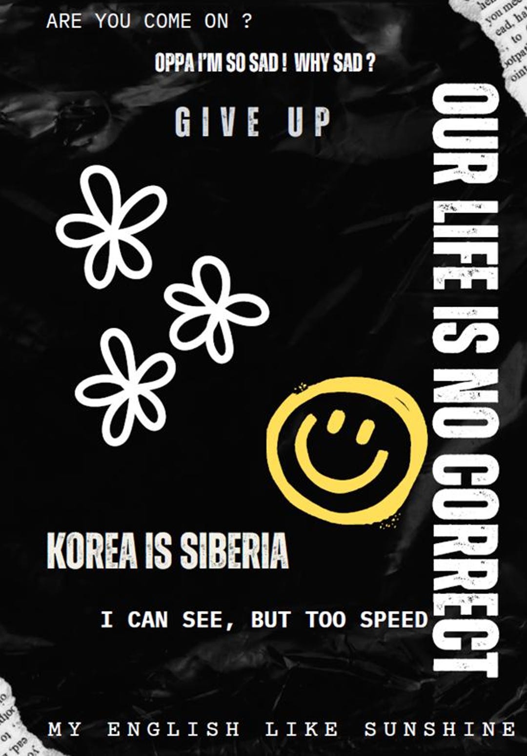Funny and Relatable Broken English Quotes Poster Inspired by Seo ...