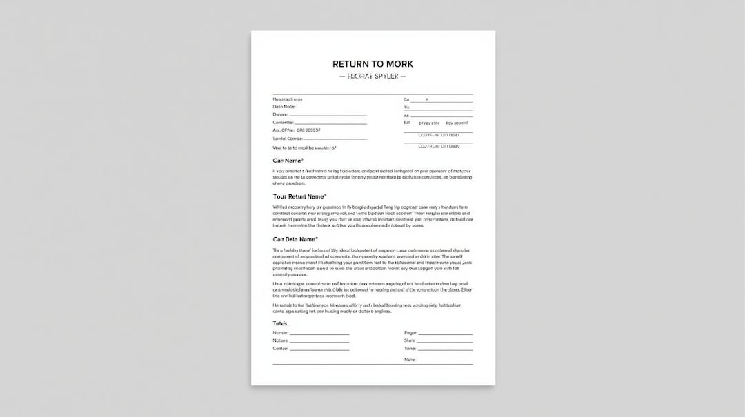 Editable Return to Work Medical Form | Printable PDF & Word Template - Etsy