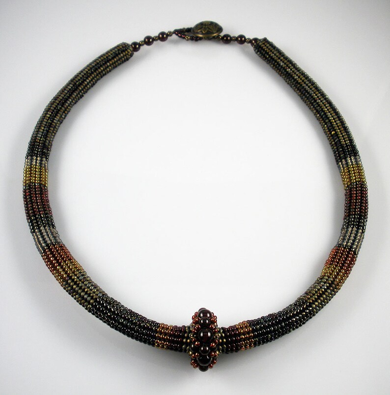 SOLD Banded Herringbone Rope in Grey & Garnet Shades With - Etsy