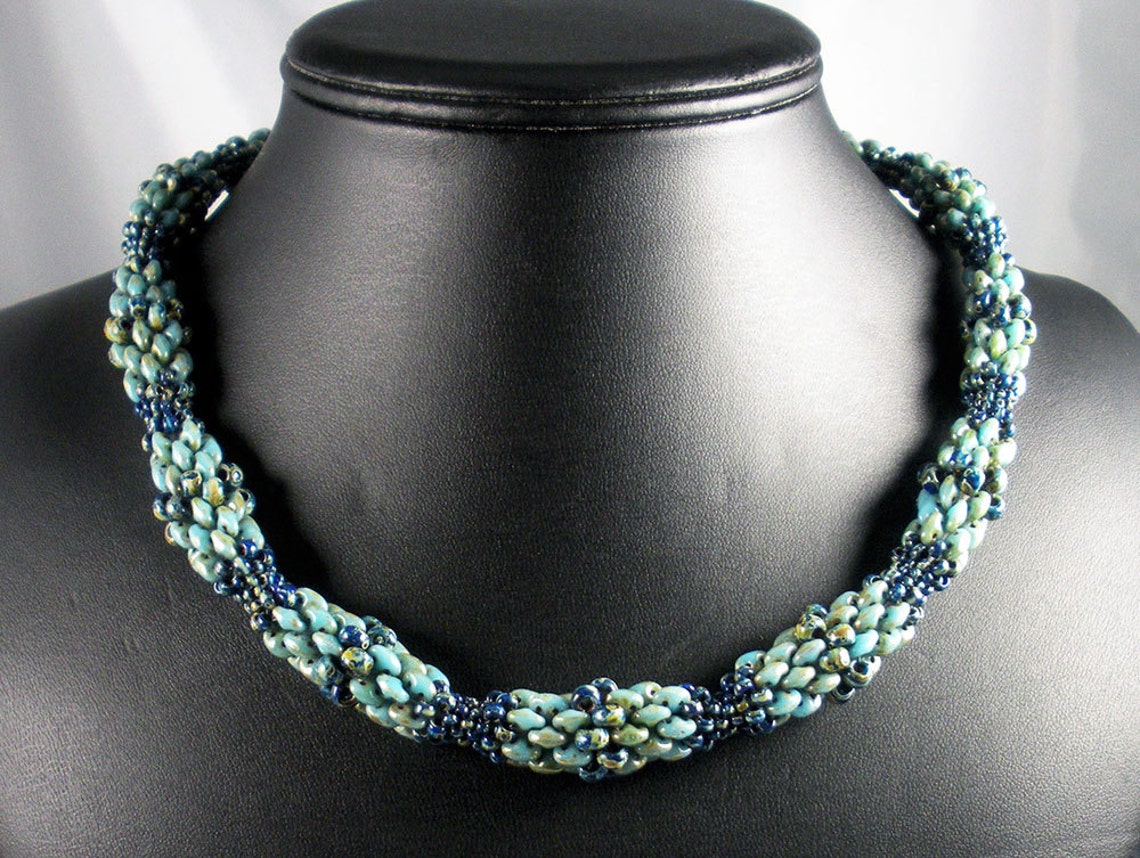 SOLD Beadweaving: Sculptured Peyote-stitched Superduo Rope in - Etsy