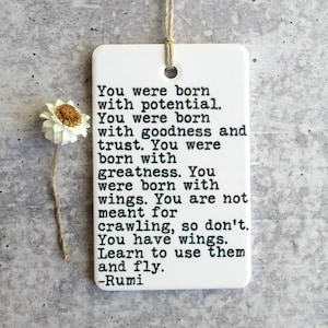 Rumi Wall Art • Ceramic Wall Hanging • Motivational Wall Art ...