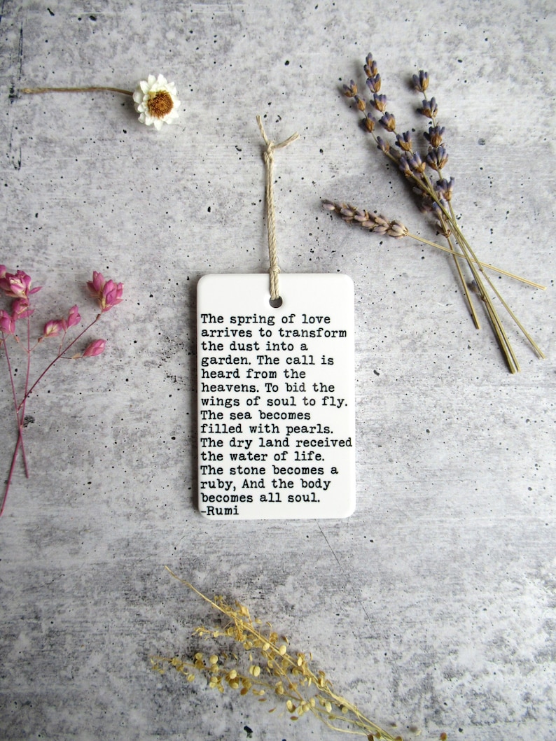 Rumi Poem • Rumi Ceramic Wall Tag • Rumi Quote • Rumi Wall Art • Gift ...