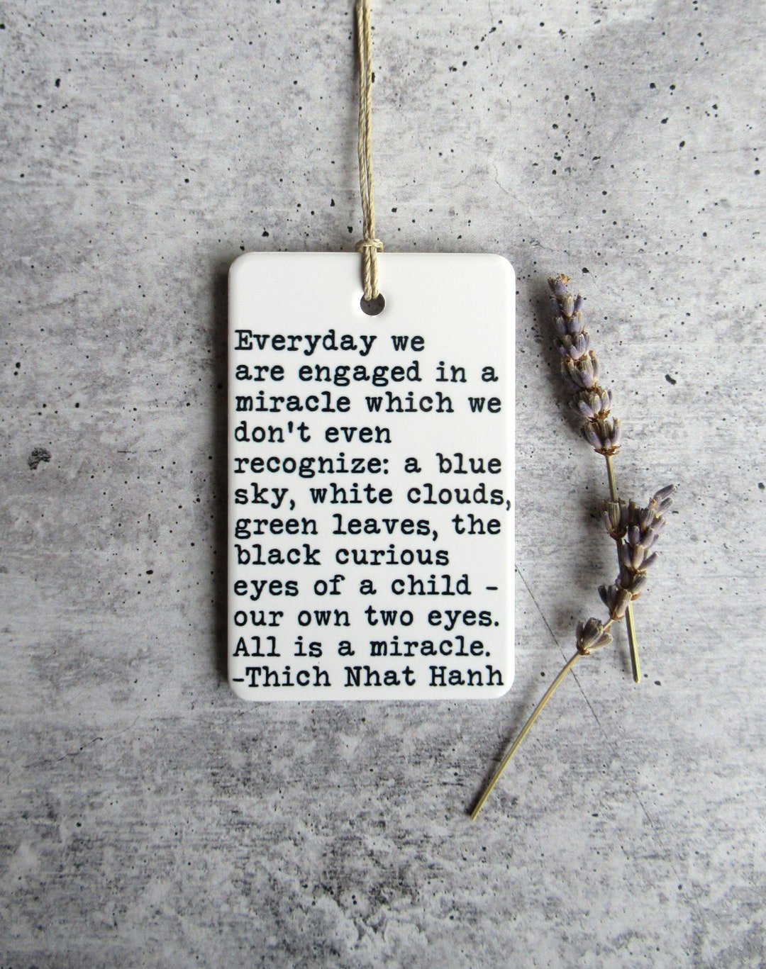 Thich Nhat Hanh Quote • Inspirational Quote • Ceramic Wall Tag • Thay ...