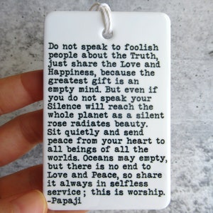 Papaji Quote Wall Tag • Papaji Quotes • Ceramic Wall Hanging • Poonja ...