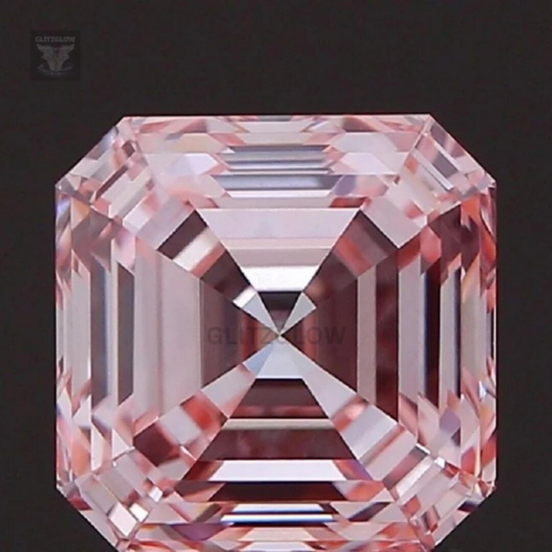 Pink Asscher Cut Diamond,asscher Cut Lab Grown Loose Diamond,cvd ...