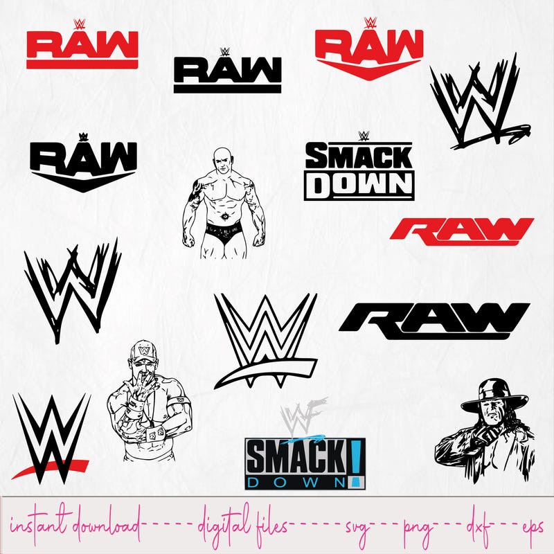 Wrestling Logo Stickers - Etsy UK